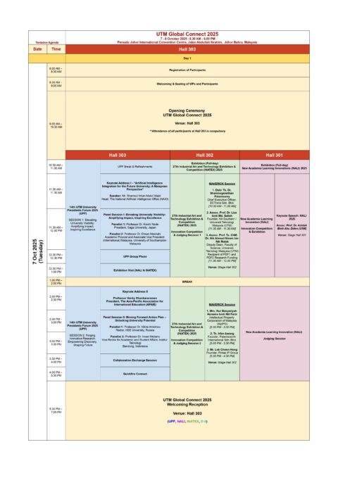 Programme Agenda | UTM International