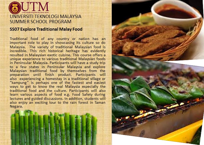SS07 Gastronomy of Malay Food | UTM SUMMER SCHOOL PROGRAM